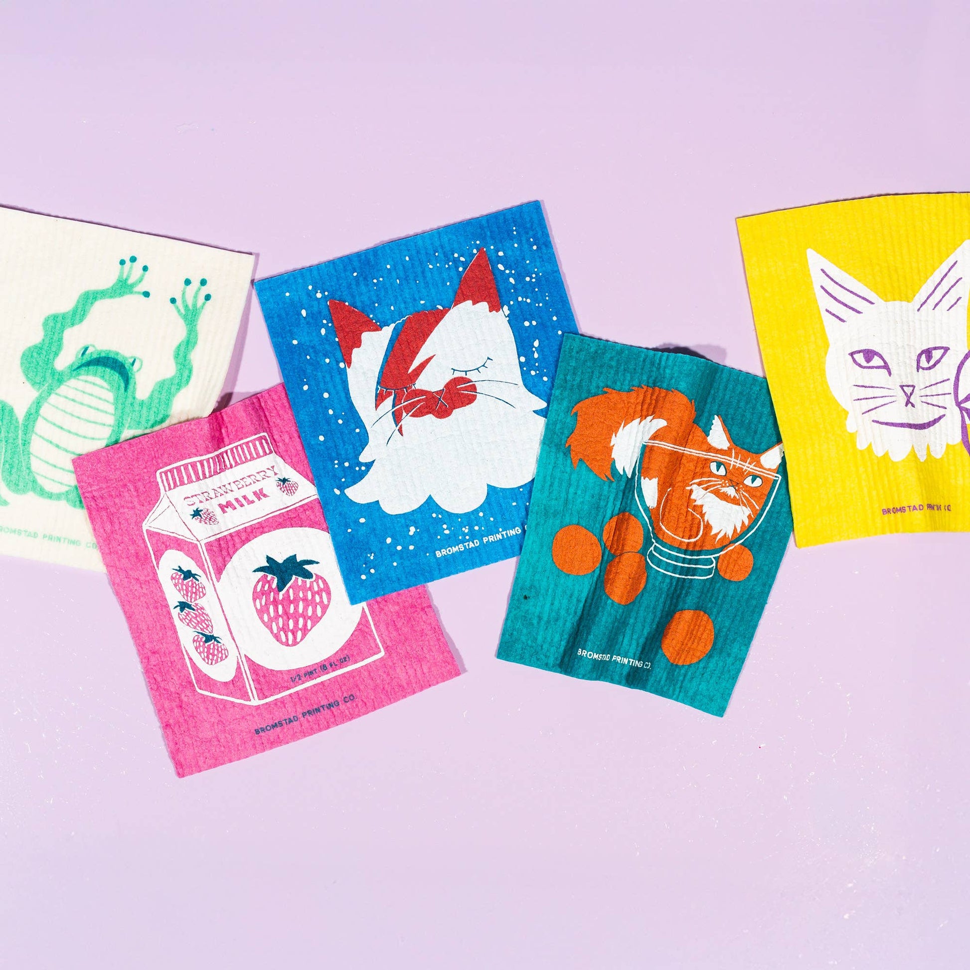 Bromstad Printing Co. - Water Glass - Swedish Dishcloth – Cool Cat ...