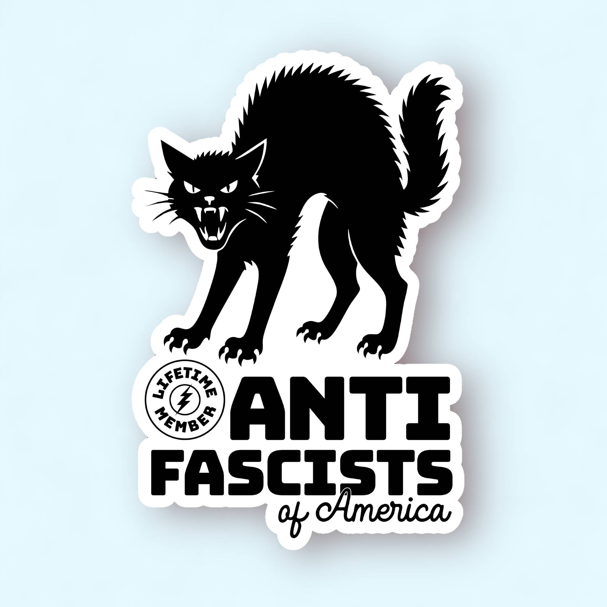 The Hissin' Kitten - AntiFascists of America (Antifa) Sticker – Cool ...