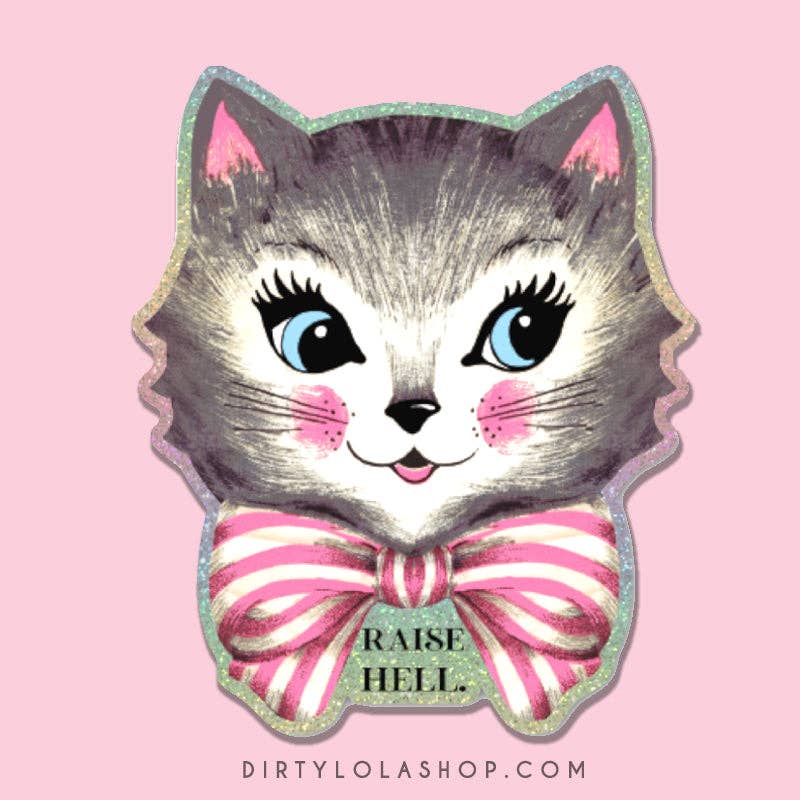 RAISE HELL CAT - PIXIE DUST STICKER – Cool Cat Collective